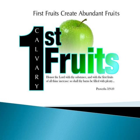 The-beauty-in-Giving-First-fruit Offerings | PPTX