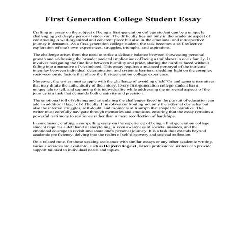 First Generation College Student Essay.pdf