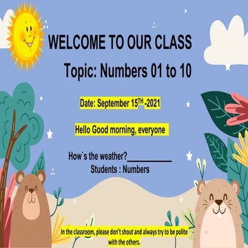 First grade class 3 week | PPT