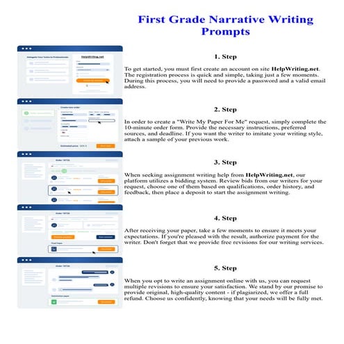 First Grade Narrative Writing Prompts. Online assignment writing ...