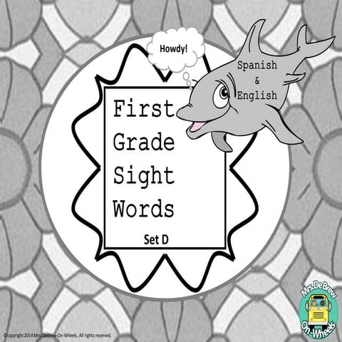 First Grade Sight Words in Spanish & English - (Set D) | PPT