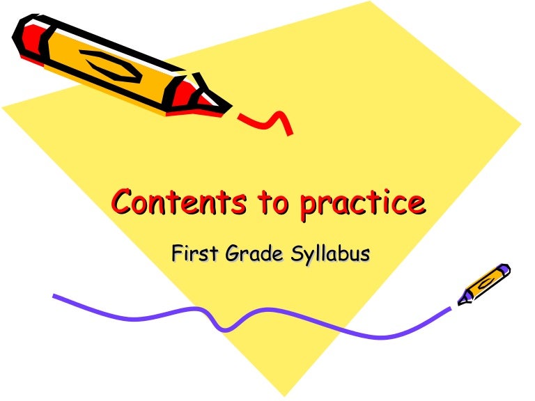 First Grade Syllabus first-grade-syllabus