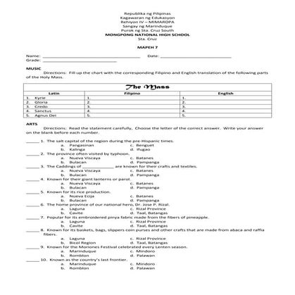 First grading exam | DOC
