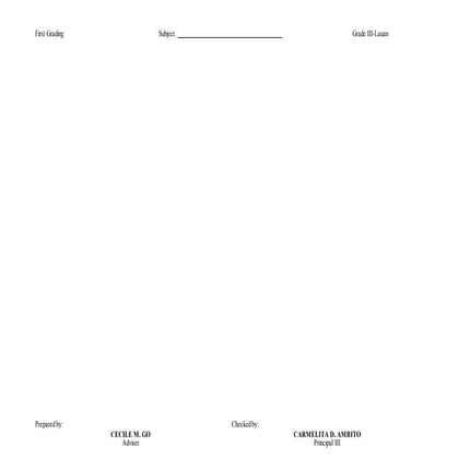 First grading subject | DOCX