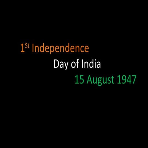 First independence day | PPT