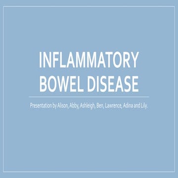 First inflammatory bowel disease presentation finished version (2) | PPT