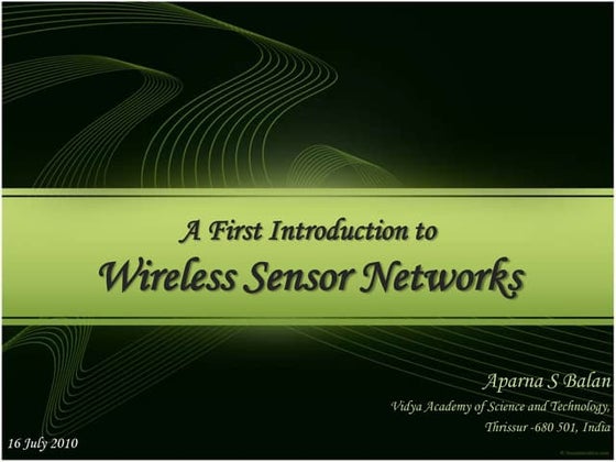 Wireless multimedia sensor network | PPT