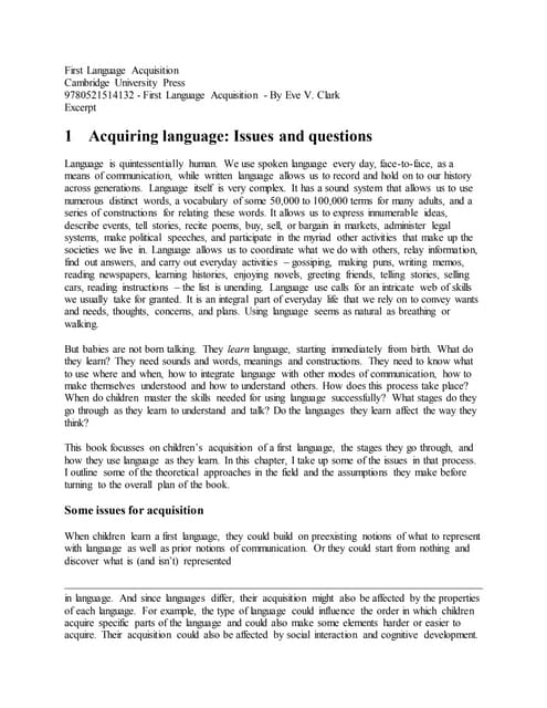 Genie, The Wild Child, and Language Acquisition | PDF