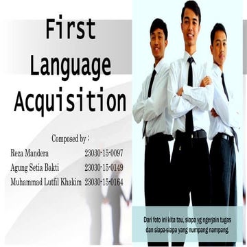 First language acquisition | PPTX