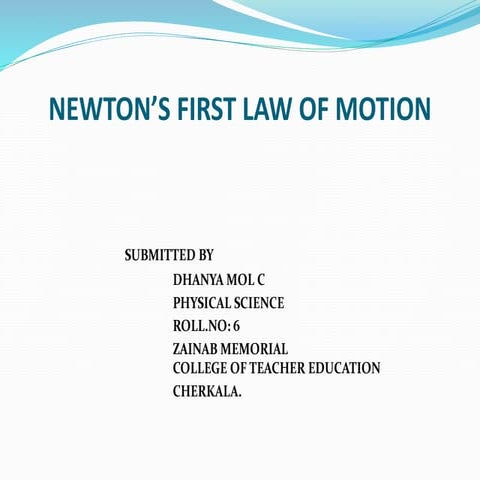 First law of motion | PPTX