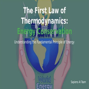 The First Law Of Thermodynamics Power Point Presentation | PPTX
