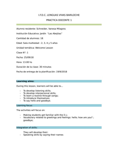 Family lesson 1 lesson plan | PDF