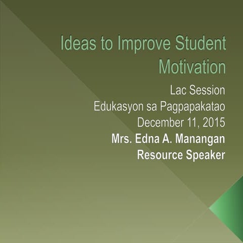 Ideas to Motivate Students | PPT