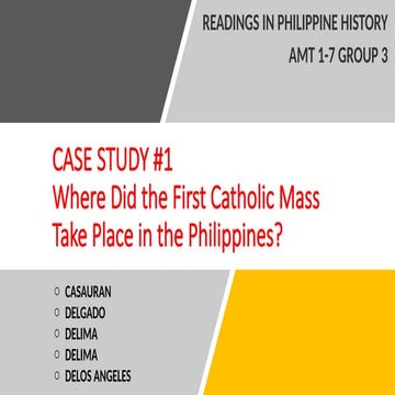 Limawasa Island : The Site of the First Mass | PPTX