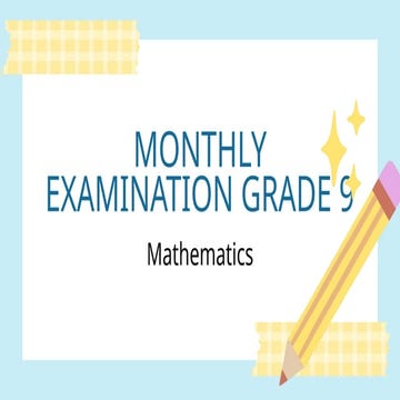 First Monthly Exam 9 learning needs.pptx