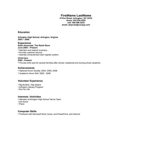 First name lastname | DOCX