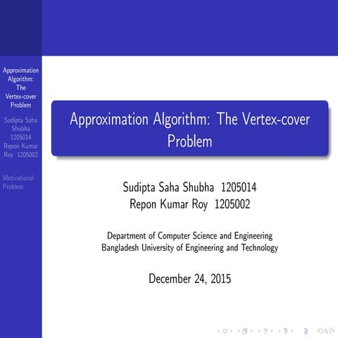 2 Approximation Vertex Cover Ppt