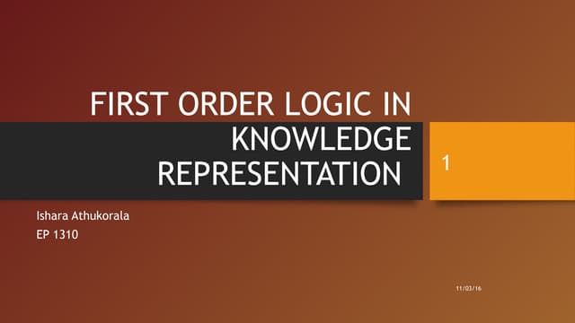 Discrete Math Lecture 02: First Order Logic | PPT