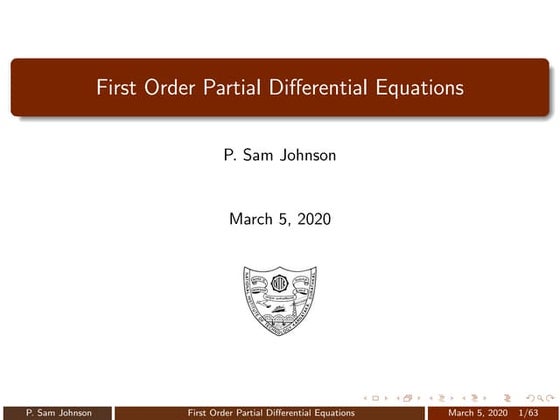Partial differential equations | PPTX | Physics | Science