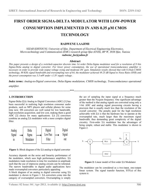 Sigma-Delta Analog to Digital Converters | PDF