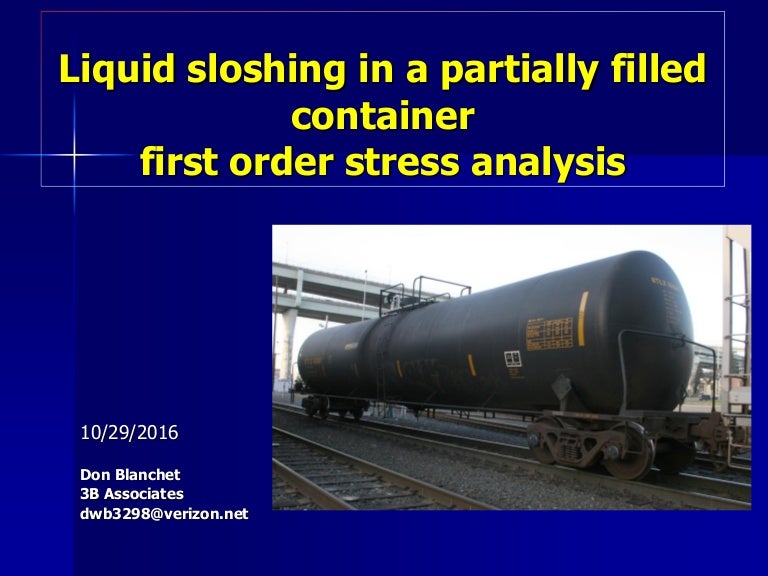 First order tank sloshing