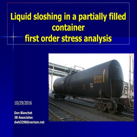 First order tank sloshing | PDF