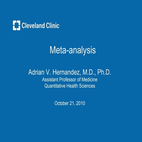 Meta analysis: Made Easy with Example from RevMan | PPTX