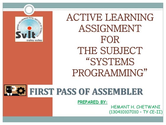 Design Of A Two Pass Assembler Pptx Programming Languages Computing