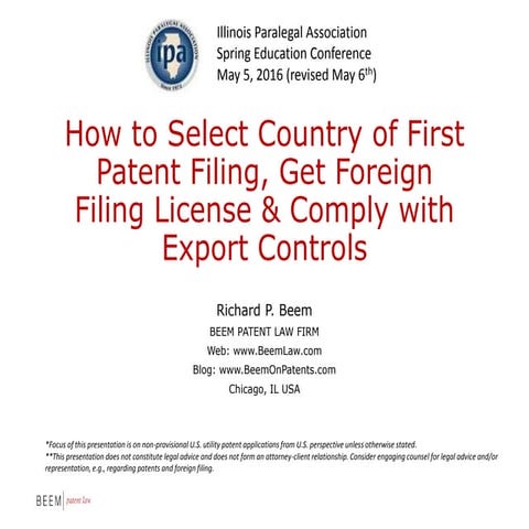 How to Select Country of First Patent Filing, Get Foreign Filing ...