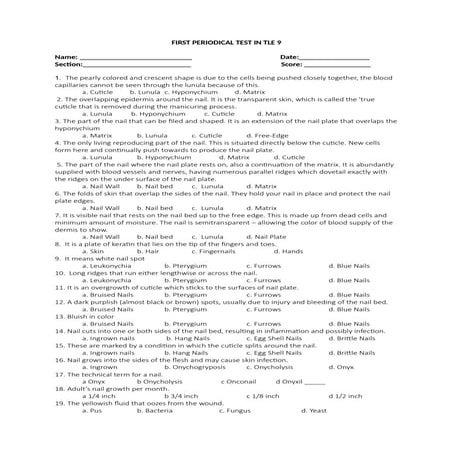 Learning Materials in TLE - First Periodical Test - TLE 9. | PDF