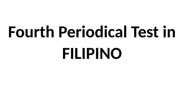grade 6 filipino powerpoint presentation week 2 quarter 2 | PPTX