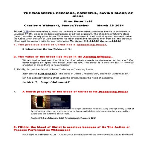 First peter 1 19 outline precious blood | ODT | Christianity | Religion ...