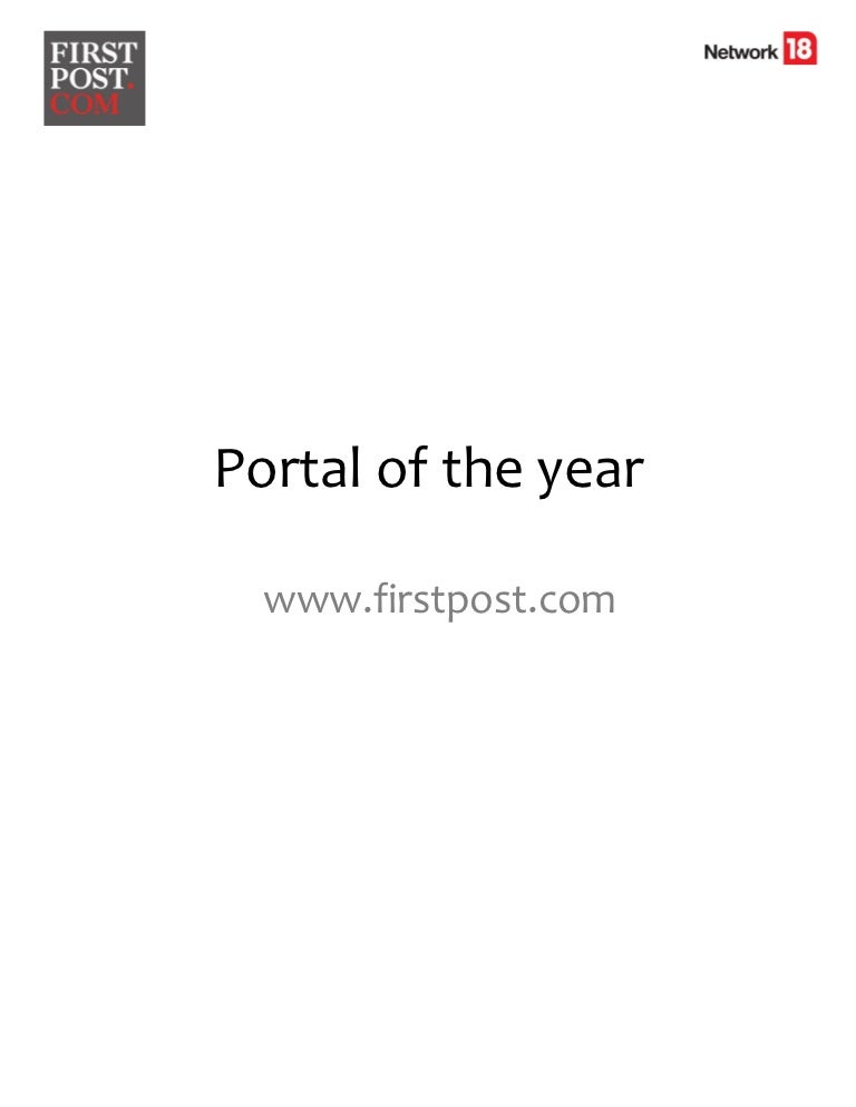 Firstpost - Portal of the year