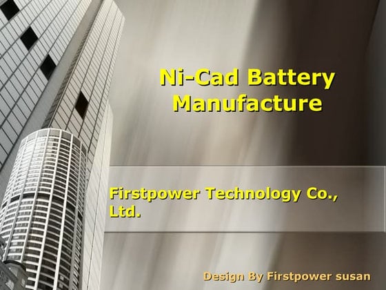 Ni-Cd cell or Nicad battery | PPTX