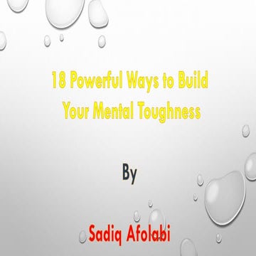 Mental Toughness | PPT