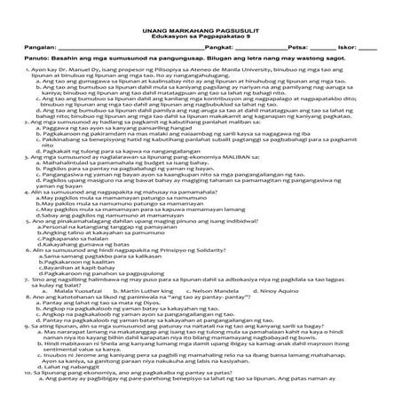 first quarter esp 9.docx