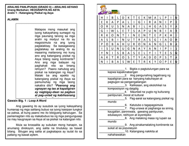 Araling Panlipunan Grade 8 - Second Quarter Module | PDF