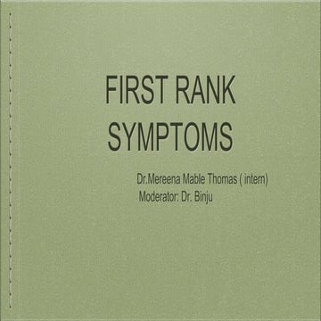 First rank symptoms etiology causes complications treatment .pptx