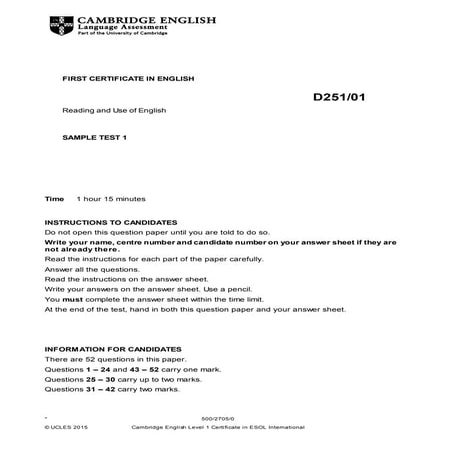 First reading and use of english | PDF