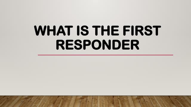 Crime Scene Management: First Responding Officer | PPTX