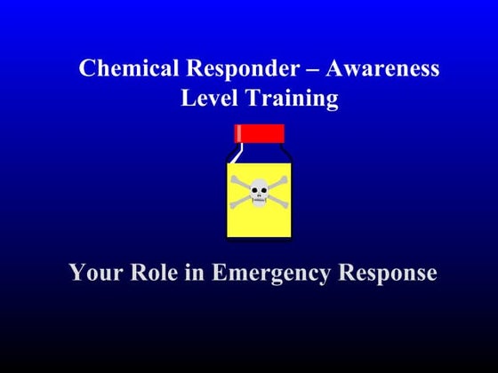 FIRST RESPONDER HAZMAT AWARENESS POWERPOINT TRAINING PRESENTATION | PPT