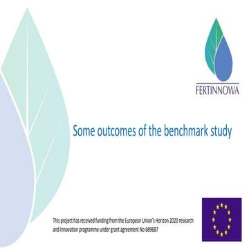 First results of the benchmark study | PPTX