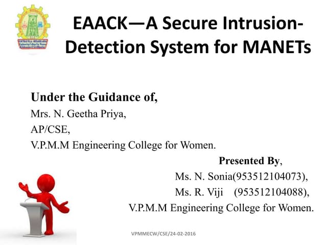 Eaack A Secure Intrusion Detection System Overview Pptx Internet Of