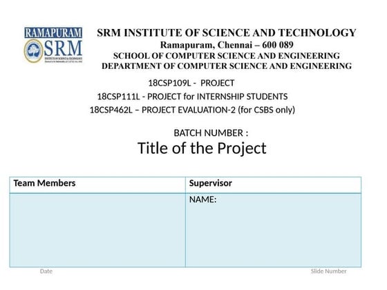 Sample internship presentation ppt | PPT