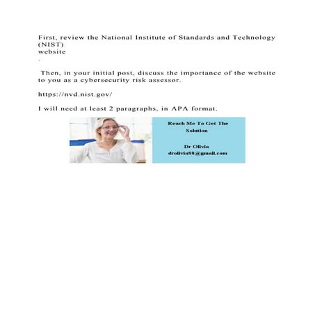 First, review the National Institute of Standards and Technology (NI.docx