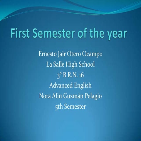 First Semester | PPTX