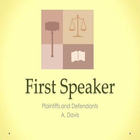 First speaker speech | PPTX