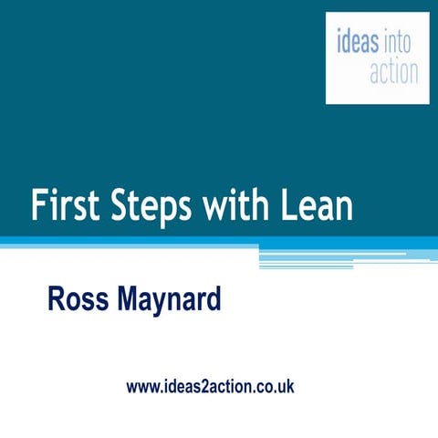 First steps with lean | PPTX