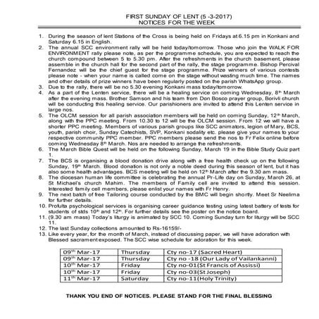 First sunday of lent | DOCX