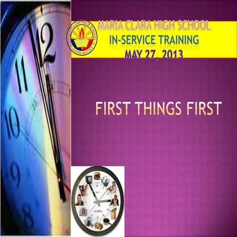 First things first | PPTX